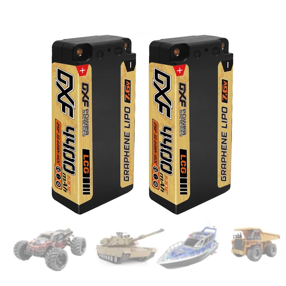 DXF-2S-Shorty-Lipo-Battery-7-6V-140C-4400mAh-5mm-T-Plug-Hardcase-For-1 ...