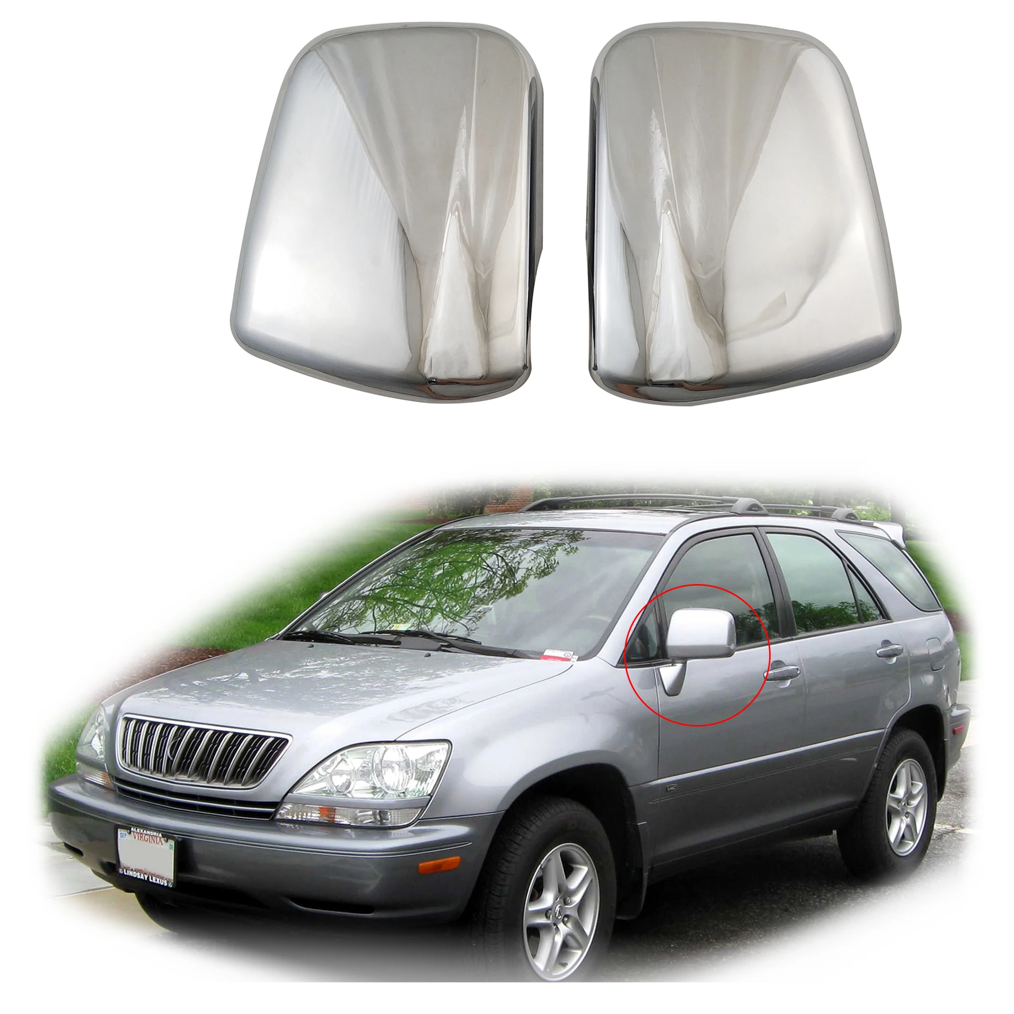 YOYO-Car-Rearview-Accessories-Plated-Chrome-Side-Mirror-Cover-Trim-For ...