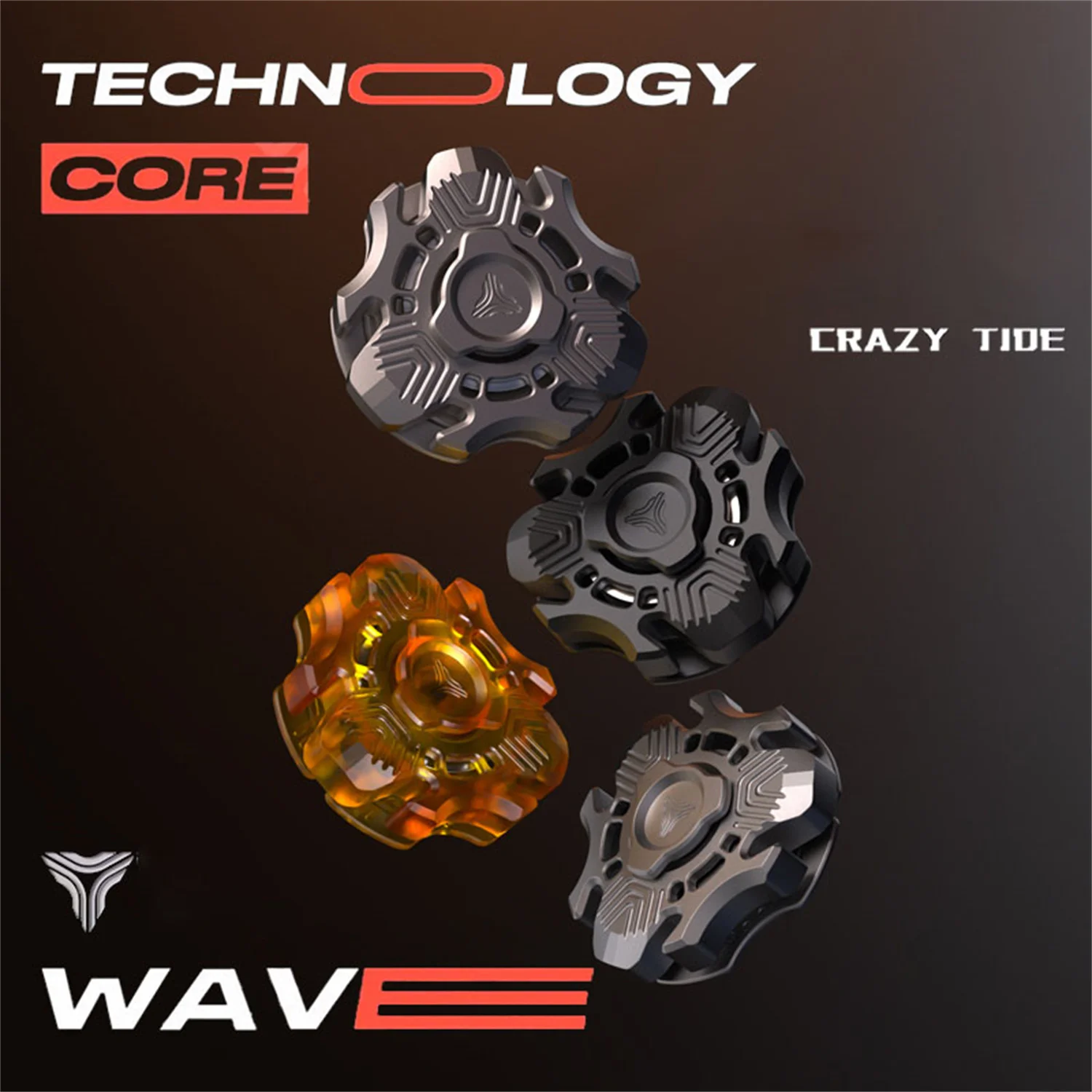 Titanium-Linkage-Fingertip-Gyro-EDC-Black-Technology-Gift-Mechanical ...