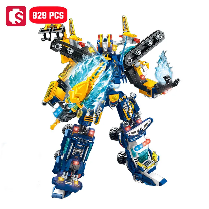 SEMBO-829pcs-4IN1-Vehicle-Transforming-Mech-Robot-Assemblage-Building ...
