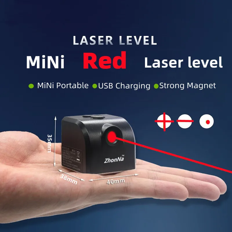 Mini laser nível horizontal e vertical linhas cruzadas super poderoso ...