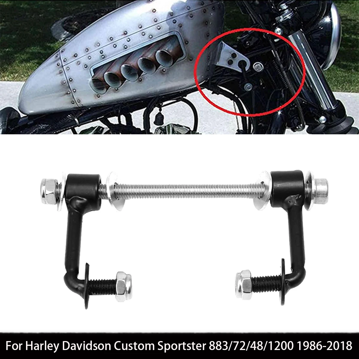 1 Set Motorcycle Gas Tank Lift Riser Kit For Harley Davidson Custom ...