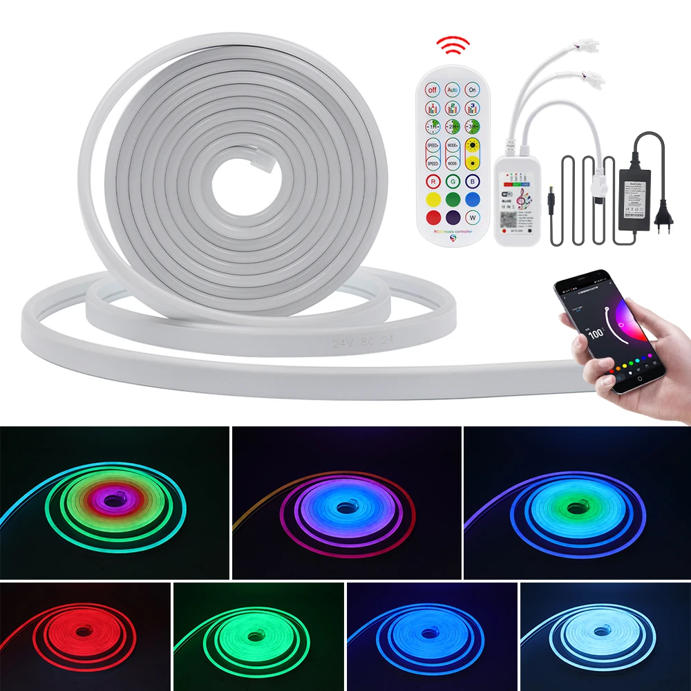 12V-24V-LED-Neon-Strip-WS2811-RGB-Neon-Rope-Light-IP67-Ribbon-Tape ...