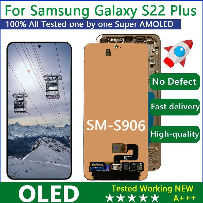 S906F-Super-OLED-Display-For-Samsung-Galaxy-S22-Plus-LCD-With-Frame-s22 ...