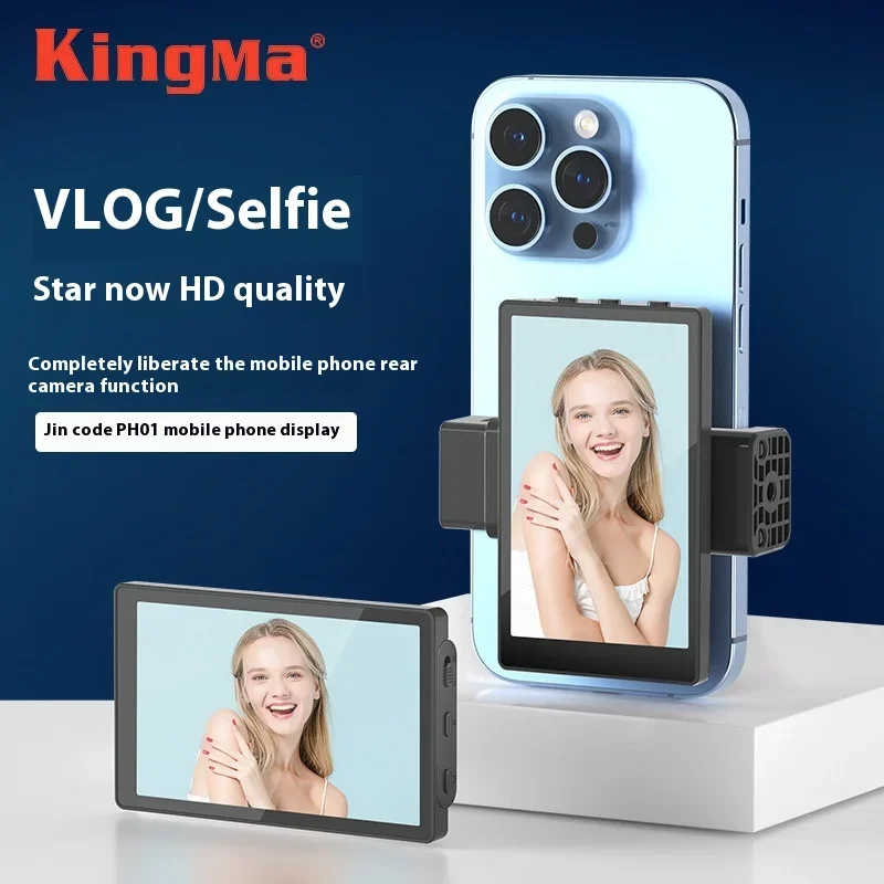 Kingma-Smartphone-Vlog-Selfie-Monitor-VL-PH01-Tela-Magn-tico-Usando-C ...