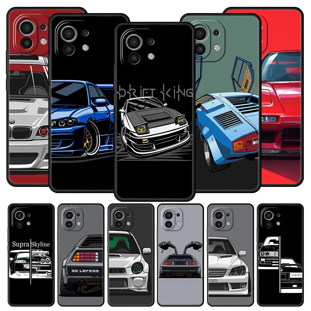 JDM Sports Cars Comic Soft TPU Phone Case Cover for Xiaomi 13 Ultra (A1)