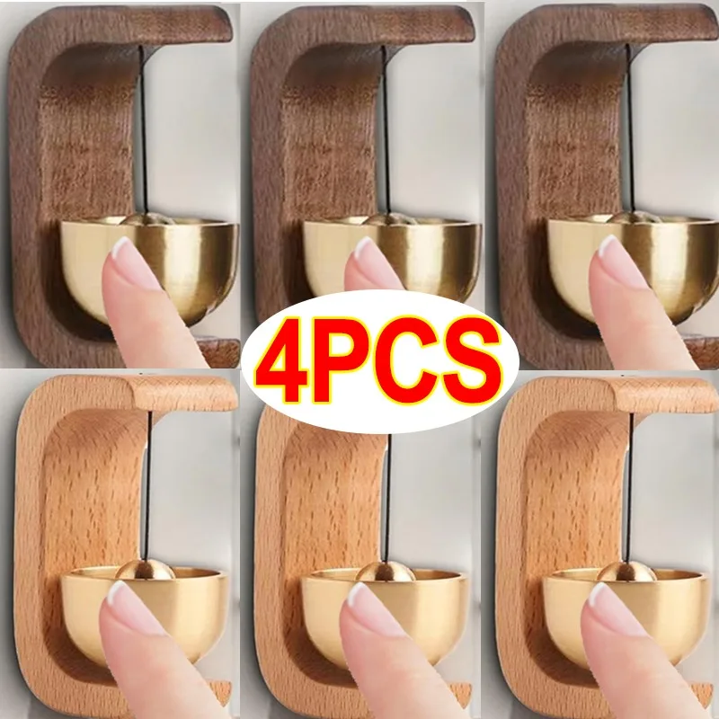 Wireless-Doorbell-Solid-Wooden-Doorbell-Magnetic-Brass-Wind-Chimes ...