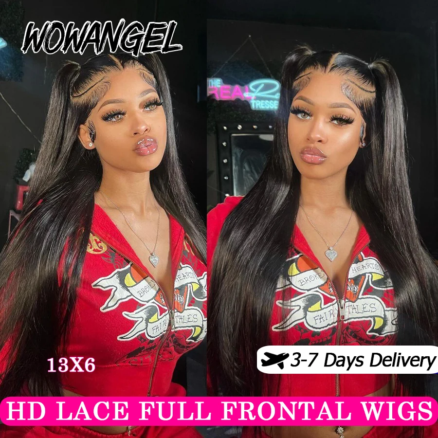 Wow-Angel-13x6-HD-Lace-Wigs-Melt-Skins-Human-Hair-Lace-Frontal-Wig-250 ...