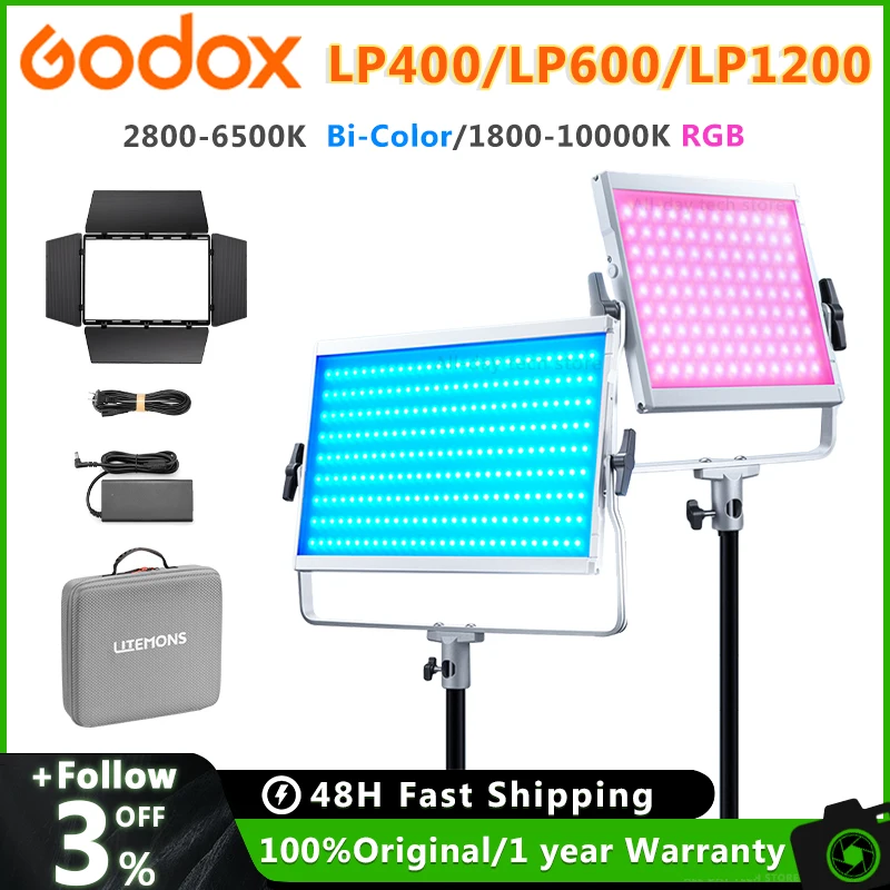 Godox-LITEMONS-LP400R-Bi-LP600R-Bi-LP1200R-Bi-LED-Light-Panel-2-Version ...