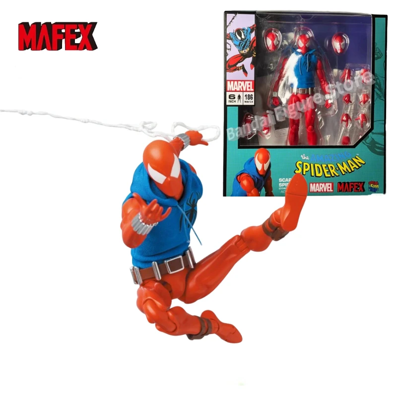 Mafex-figura-de-acci-n-de-Marvel-Scarlet-Spiderman-juguete-de-colecci-n ...