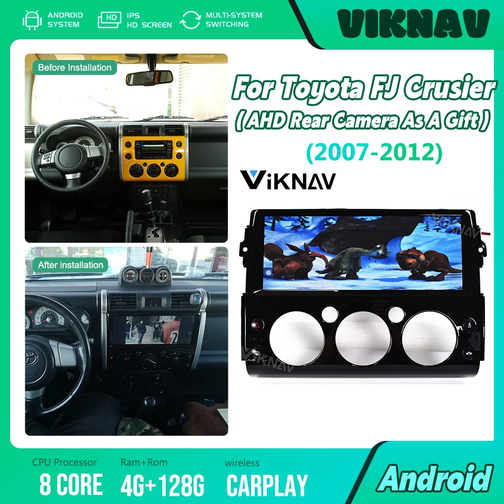 Android Car Stereo For Toyota FJ Cruiser 2009-2016Audio Radio Built In ...