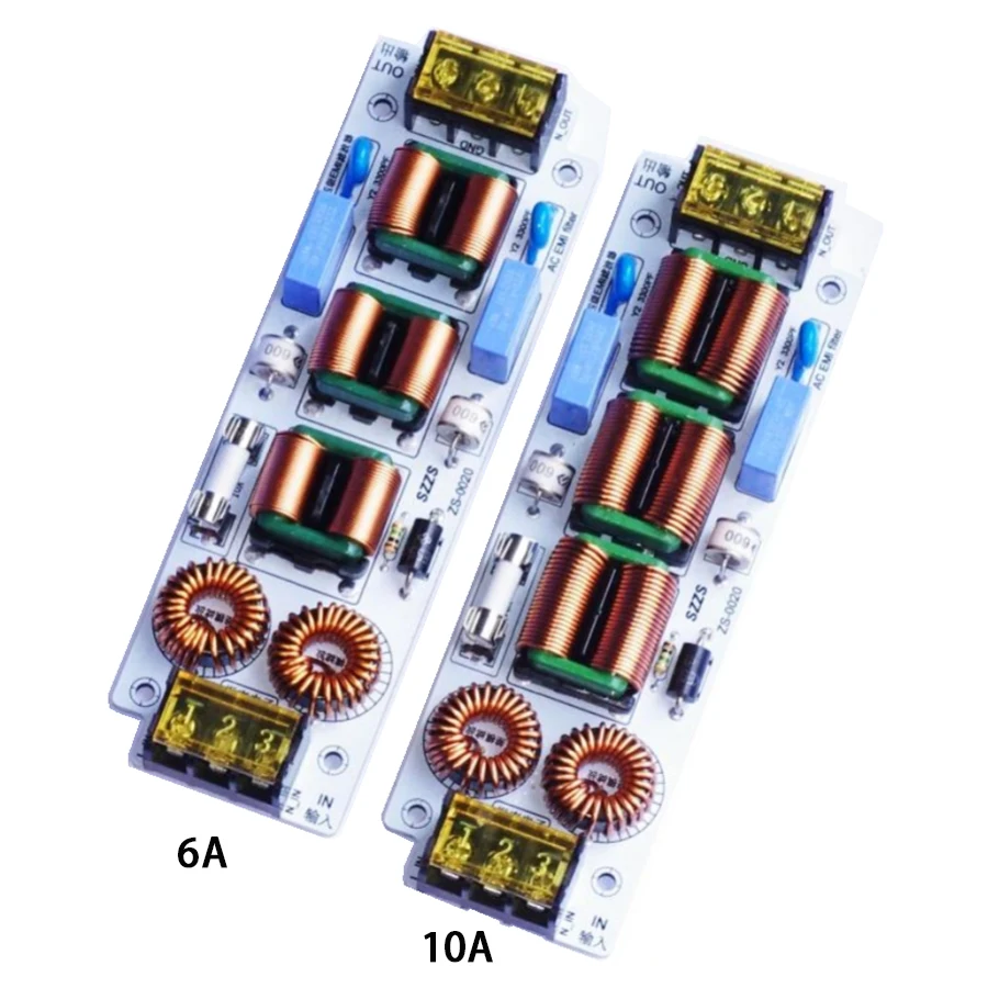 EMI Filter 4-Stage 6A 10A Electromagnetic Interference Suppressor Power ...