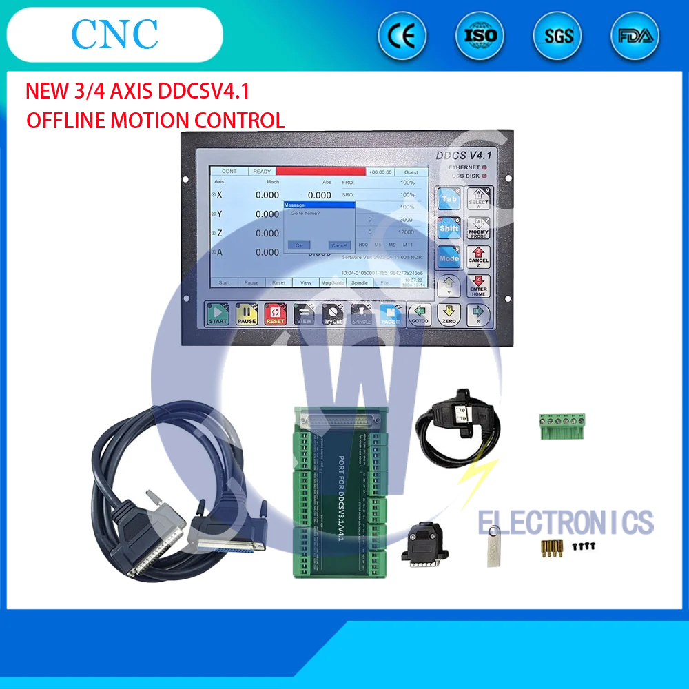 New Arrival DDCSV3.1/DDCSV4.1 Standalone Motion/ Offline Controller Support 3/4 Axis USB CNC ...