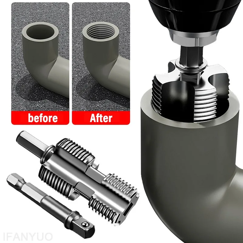Pvc Pipe Threader Kit Spiral Tube Round Die 4/6 Point PPR PPE Water ...