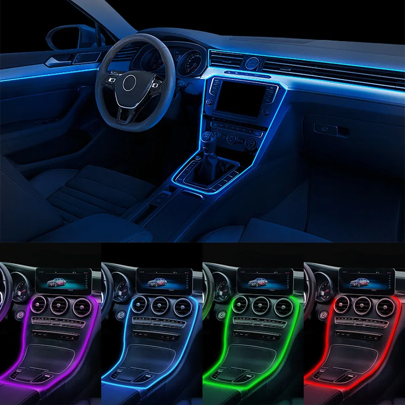 Flexible Neon Glow Car Light EL Wire LED USB Cigar Waterproof Rope DIY ...