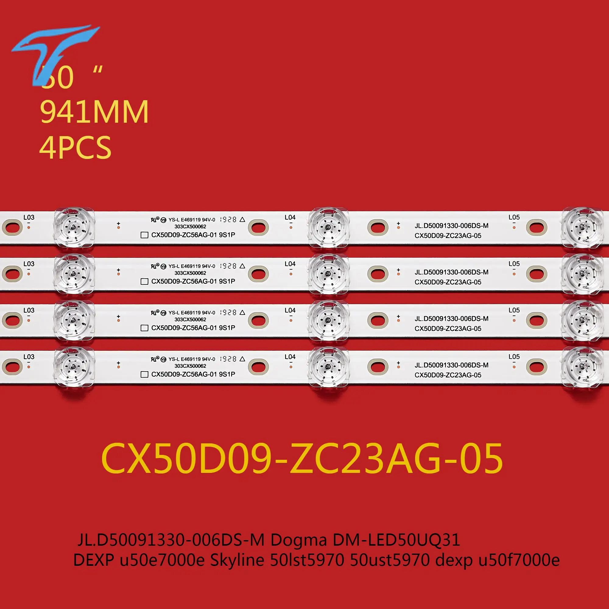LED Backlight strip bar for JL.D50091330-006DS-M Dogma DM-LED50UQ31 DEXP u50e7000e Skyline ...