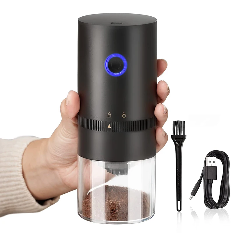 새로운 Type C 휴대용 전기 커피 그라인더 Usb 충전 전문 세라믹 그라인딩 코어 커피 콩 밀 그라인더 Aliexpress