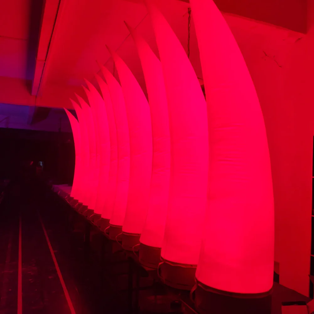 2.4m 3m Advertising RGBW Inflatable Led Tusk Elephant Air Tube Ivory ...