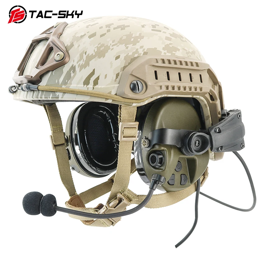 TS-TAC-SKY-Tactical-Digital-DSP-H303-Modular-Headset-Hearing-Protection-Helmet-ARC-Track-Mount ...