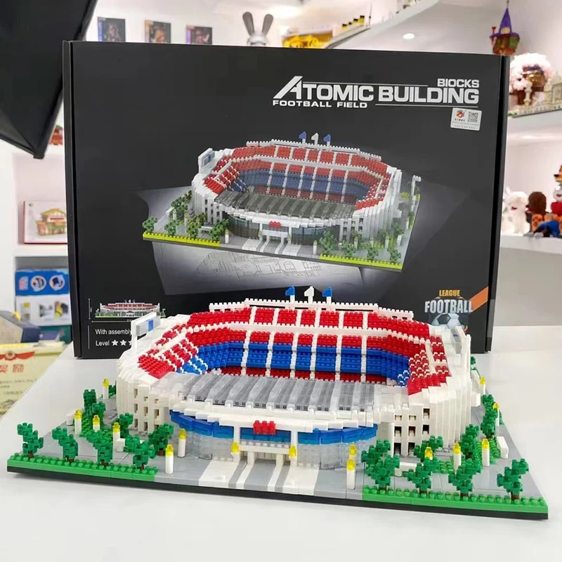 PZX 9912-2 Spain Barcelona Football Club Building Bricks Set Camp Nou ...