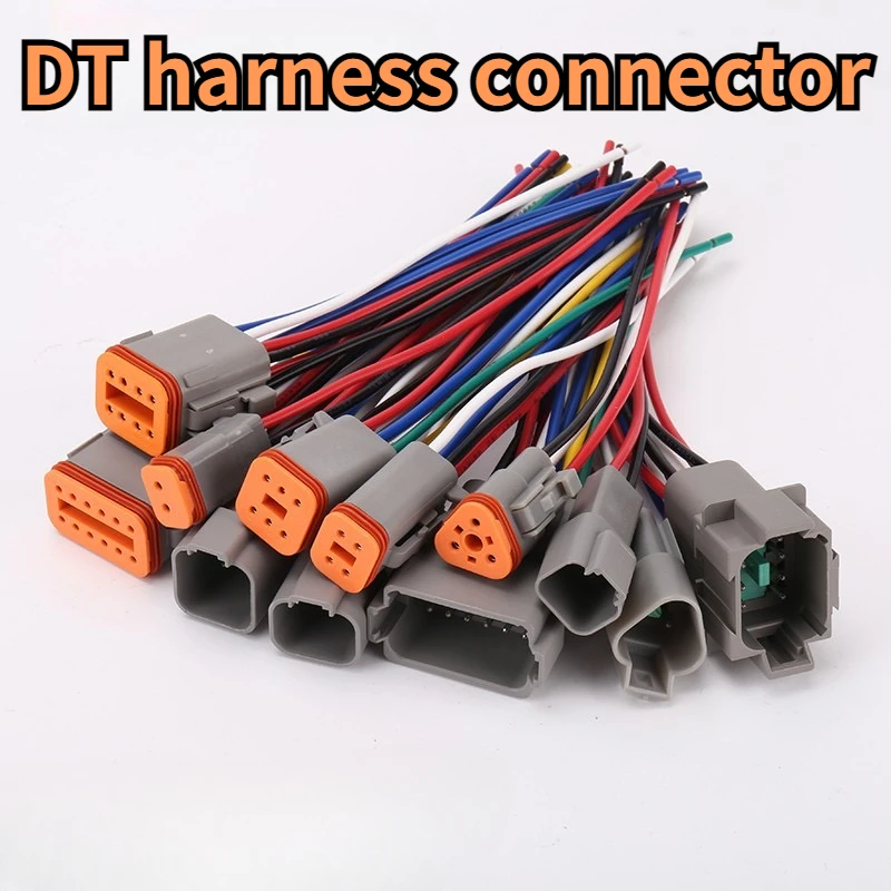 1PCS DT Waterproof Automotive Connector With 15cm Wiring DT06-2S/DT04 ...