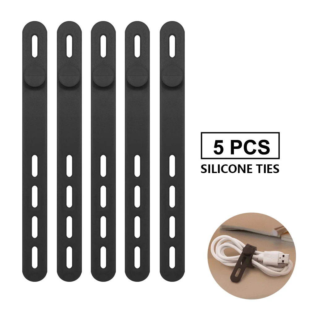 Silicone-Cable-Ties-Assorted-Color-Reusable-Heavy-Duty-Cable-Organizer ...