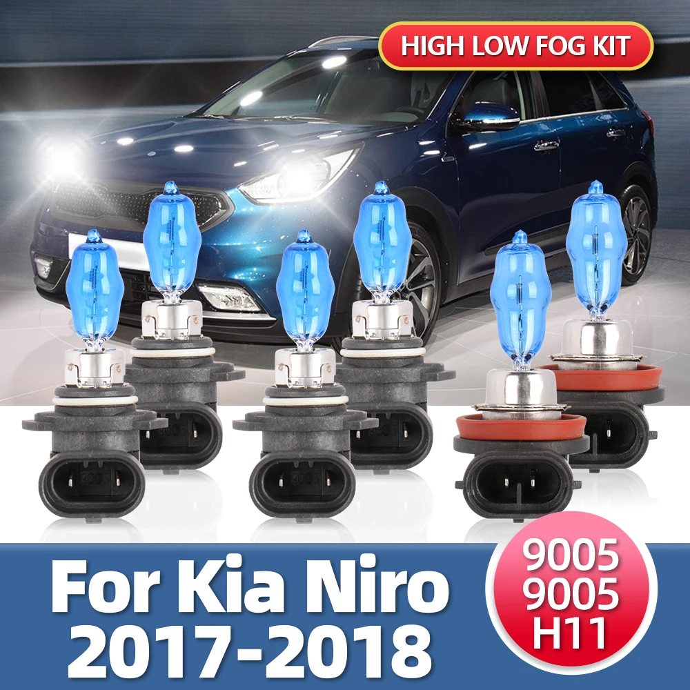 6x-HOD-Xenon-Halogen-Bulbs-Headlight-Foglight-Kit-High-Low-Car-Front ...