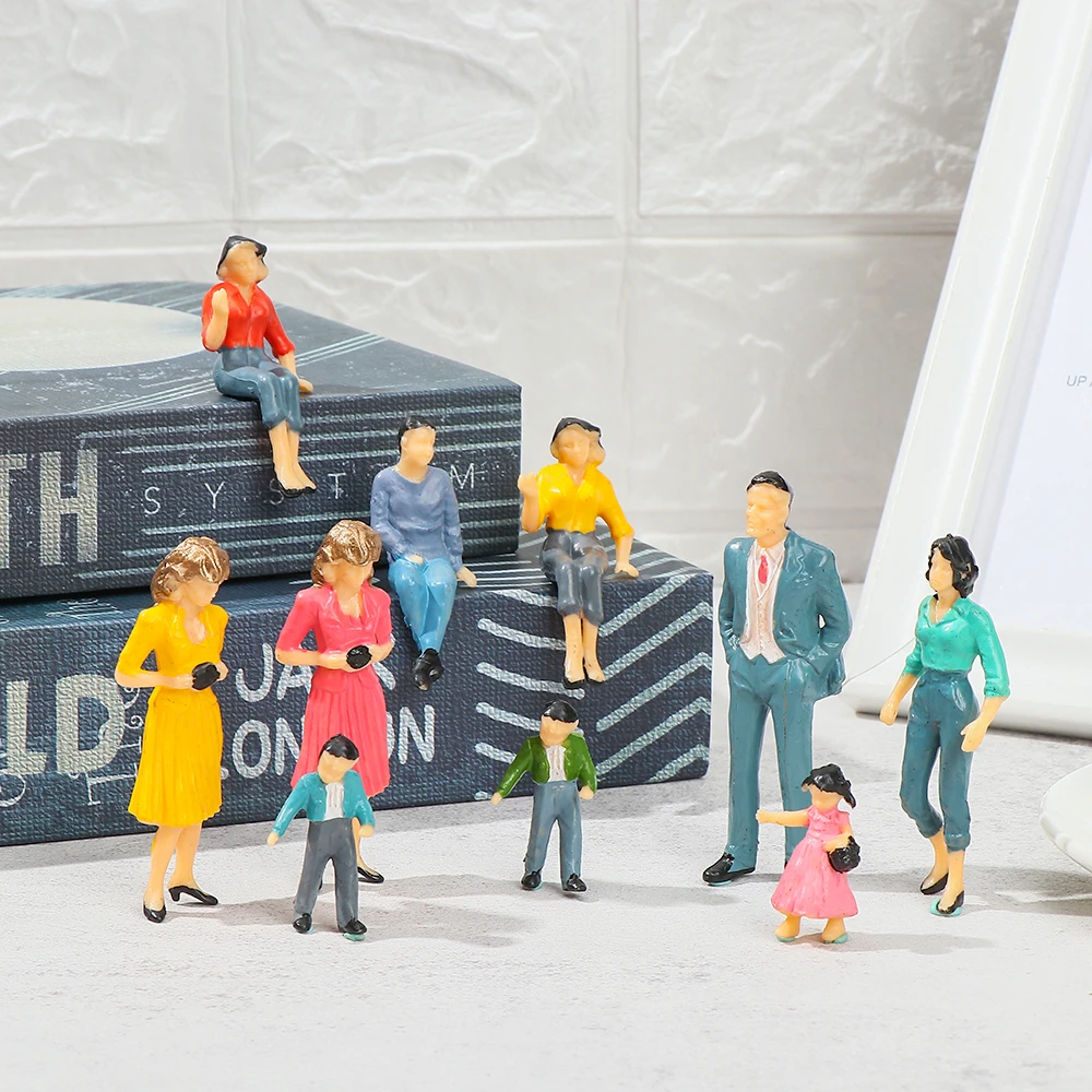 10Pcs-1-25-1-30-Schaal-Model-Building-Passagiers-Mensen-Figures-Trein ...