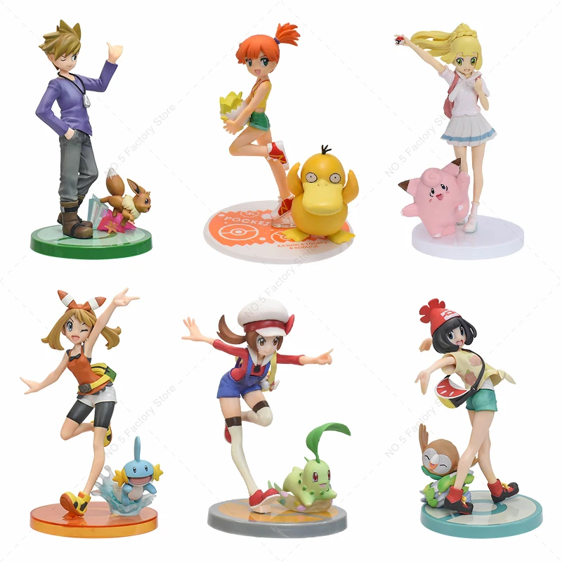 Pokemon-PVC-Figura-Modelos-Ash-Ketchum-Lillie-Clefairy-Misty-e-Psyduck ...