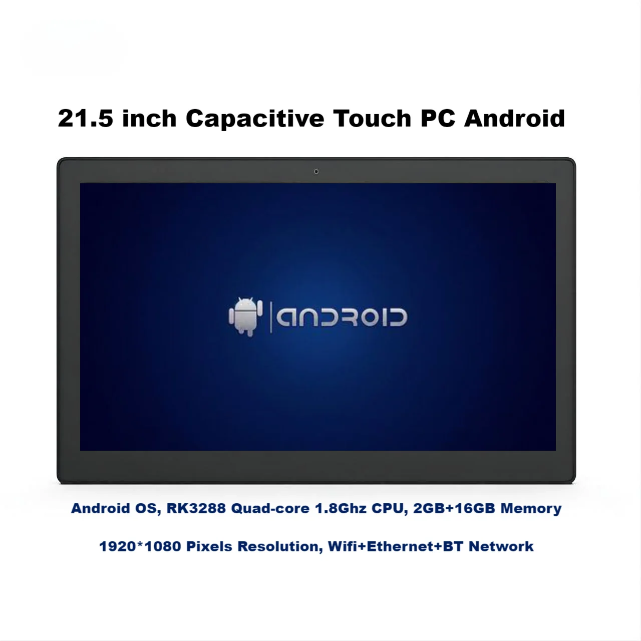 JT2132D AIO 안드로이드 모니터, 벽 장착 21.5 인치 용량 성 터치 스크린 PC 주방 KDS 광고 태블릿 안드로이드 ...