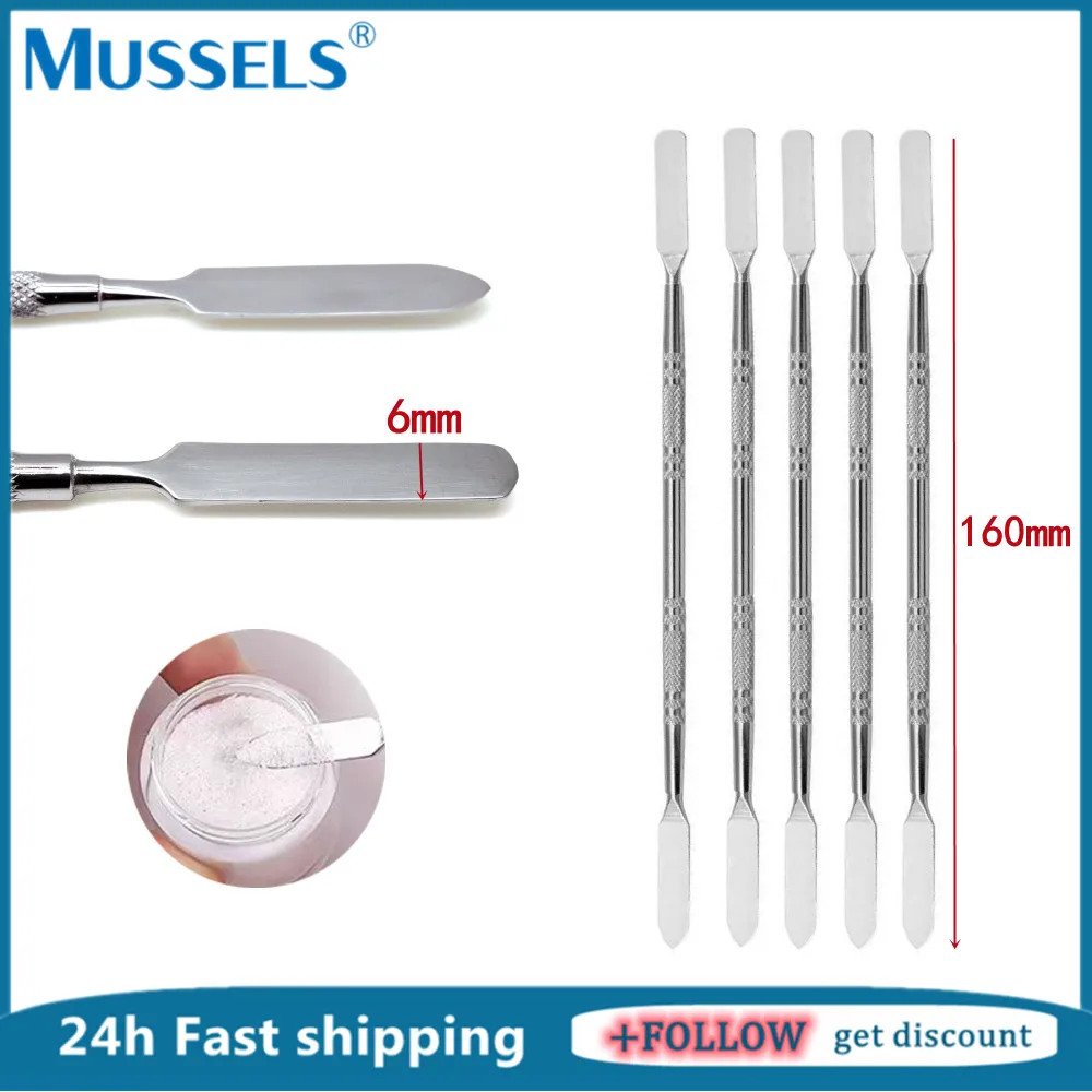 5PCS Cement Spatula Dental Mixing Carver Knife Stainless Steel Makeup ...