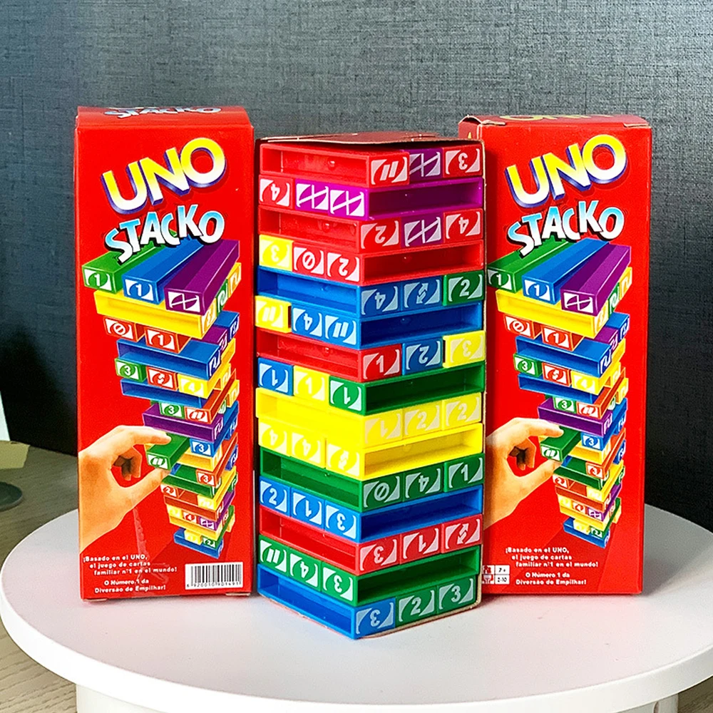 New-Stacko-UNO-Card-Board-Games-Family-Entertainment-Poker-Party-Early ...