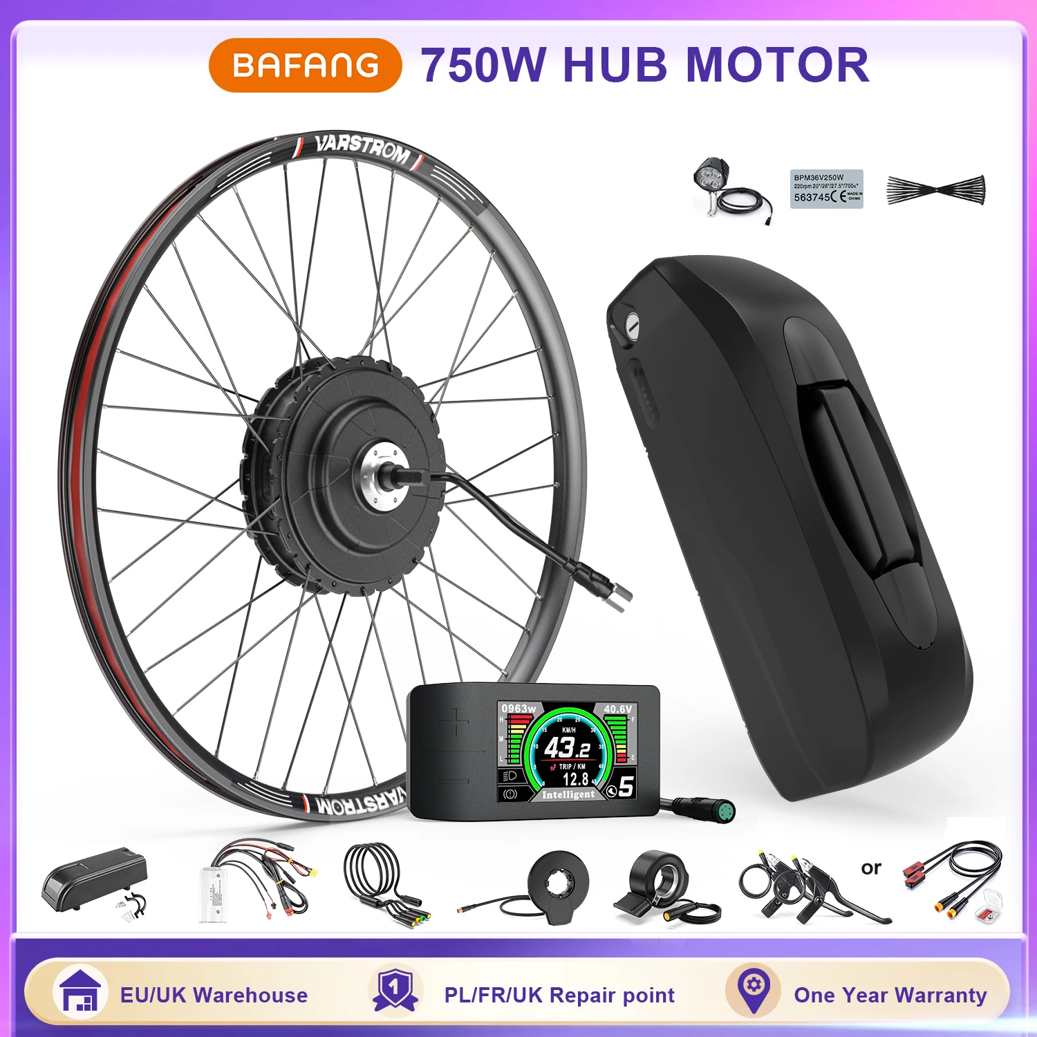 BAFANG-G0900-48V750W-Hub-Conversion-Motor-Kit-Rear-Wheel-Motor-Kits ...