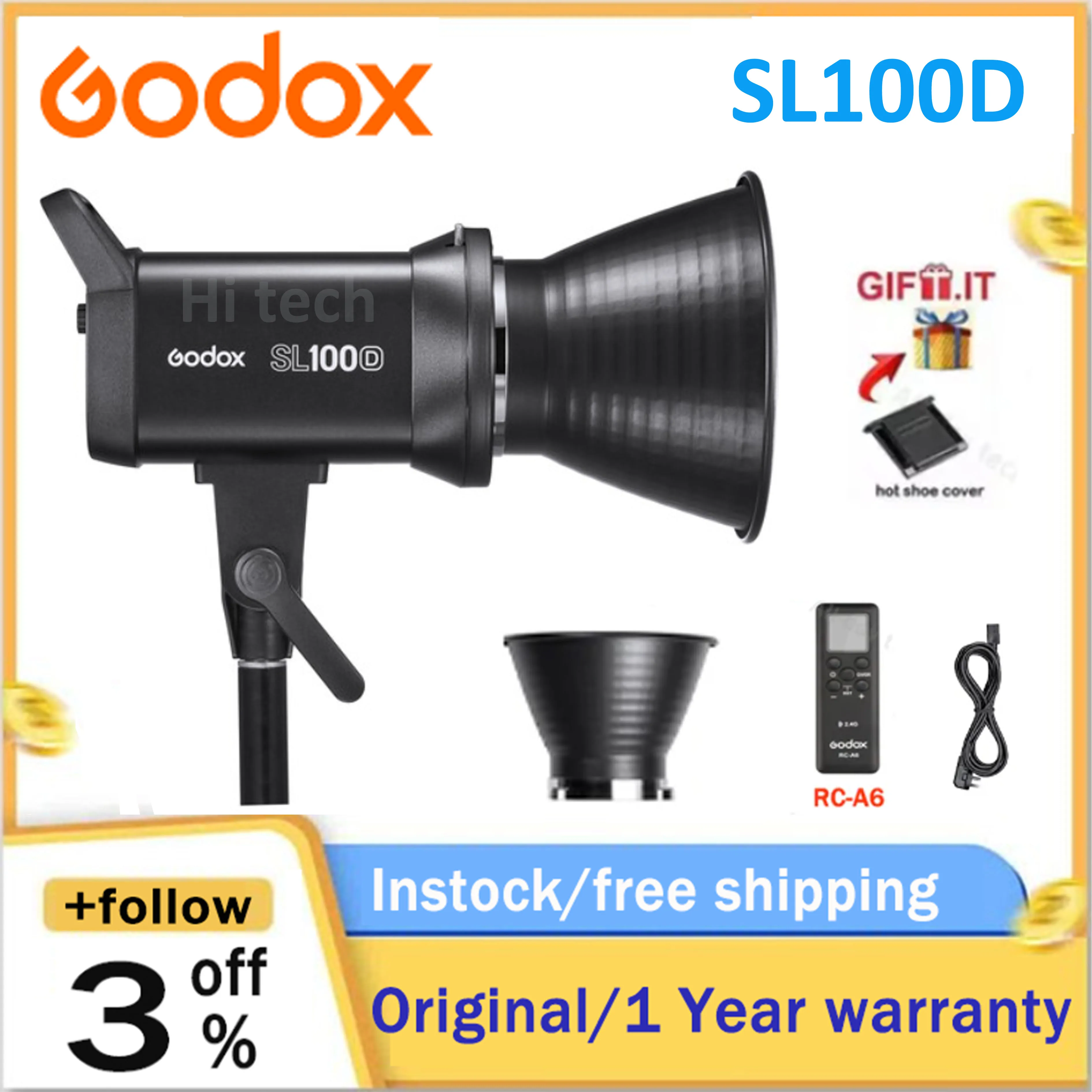 Godox SL100D SL-100DDaylight LED Video Light 5600K White Version LCD ...