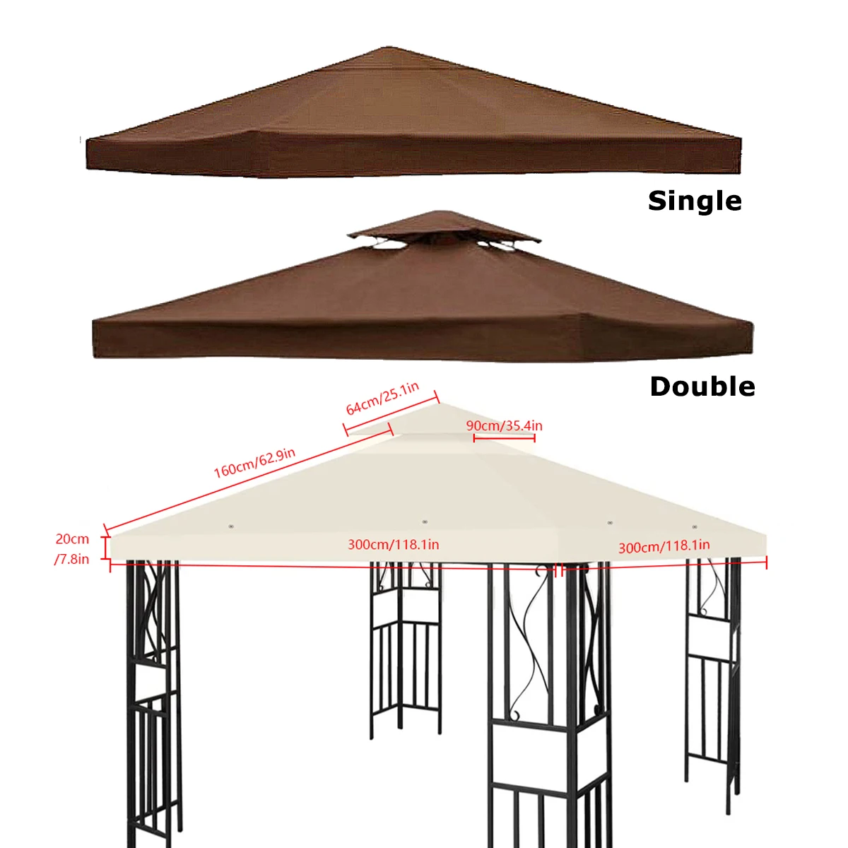 Canopy-Top-Cover-Tent-Roof-Component-Waterproof-Covering-Parts-Gazebo ...