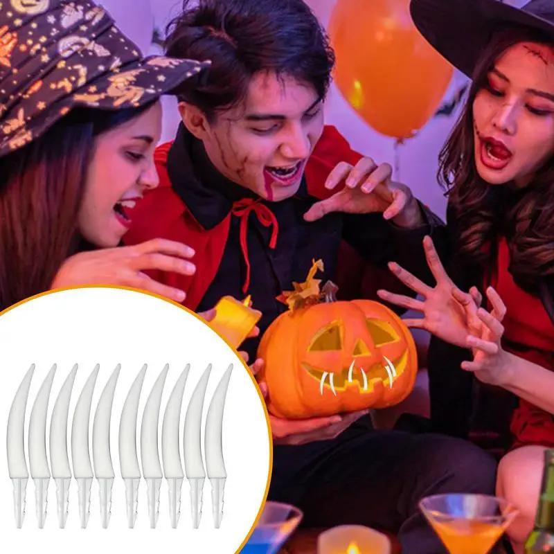 Pumpkin-Fake-Teeth-Set-10pcs-Halloween-Pumpkin-Teeth-Reusable-Fangs ...
