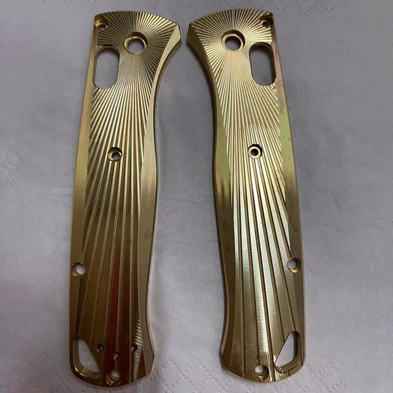1-Pair-Folding-Knife-Brass-Handle-Patches-for-Benchmade-Bugout-535 ...
