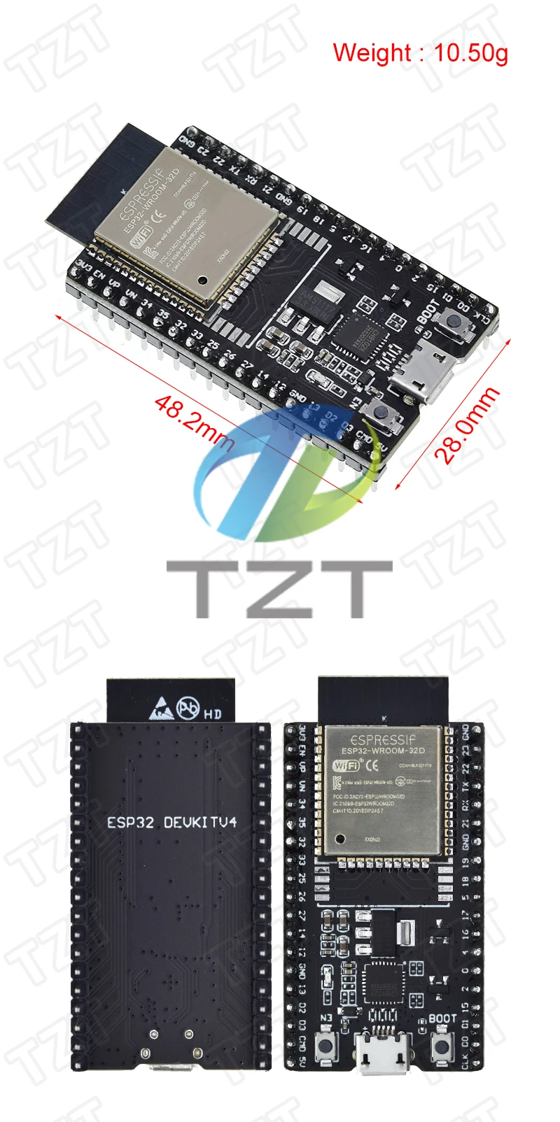 Circuits Intégrés Esp32 Wroom 32u Carte De Développement Esp32 Esp32