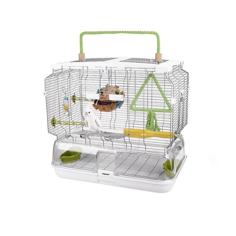 Luxury parrot cage Large breeding cage Anti-splash peony tiger skin ...