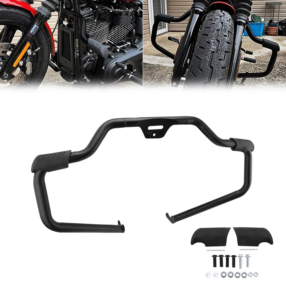 Engine-Guard-Motorcycle-Mustache-Highway-Crash-Bar-For-Harley-Softail ...
