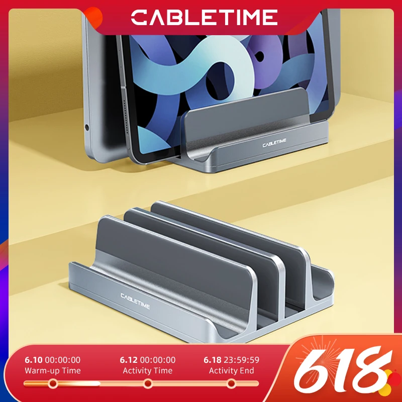 Cabletime Dupla Vertical Portátil Suporte De Alumínio Anodizado ...