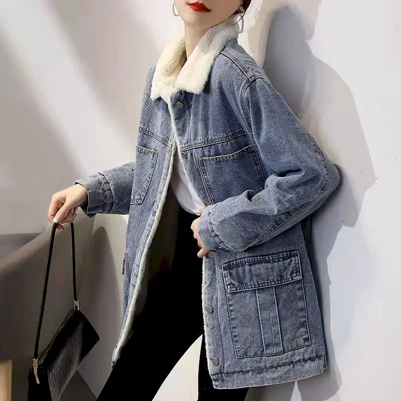 Womens-Lamb-Wool-Denim-Jacket-Vintage-Fashion-Coats-Autumn-Winter-All ...