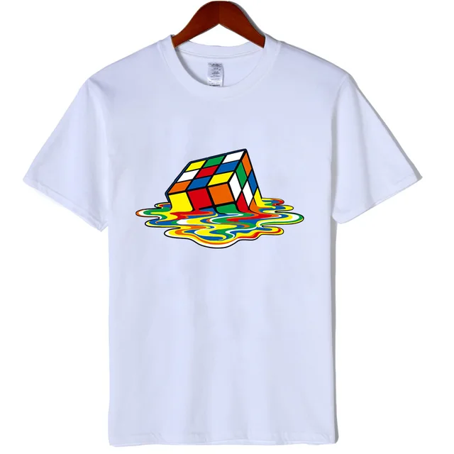 XIN YI Men's T-shirt High Quality 100% Cotton Magic square printing o ...