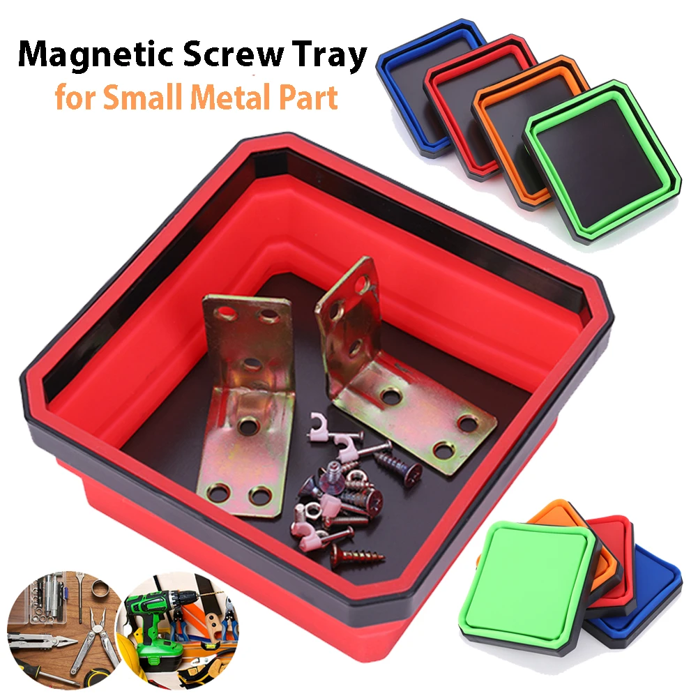 4-53-In-Tools-Parts-Storage-Box-Collapsible-Magnetic-Parts-Tray ...