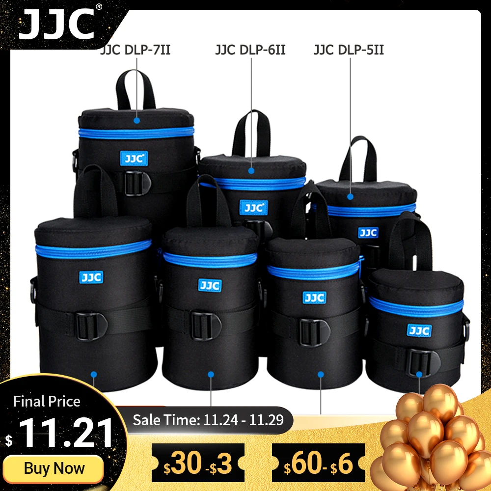 JJC Camera Lens Case Waterproof Storage Bag Pouch for Canon Sony Nikon ...