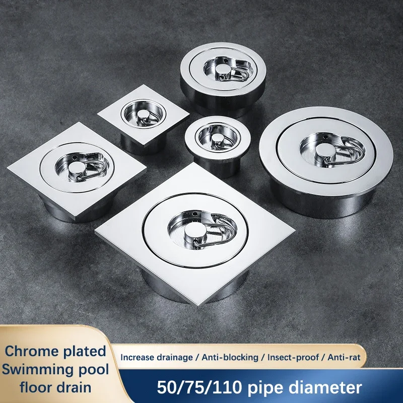 Swimming-pool-floor-drain-copper-floor-drain-Anti-odor-shower-drain ...