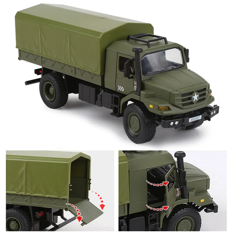 Alloy Military Tactical Truck Car Model Diecast Metal Military ...