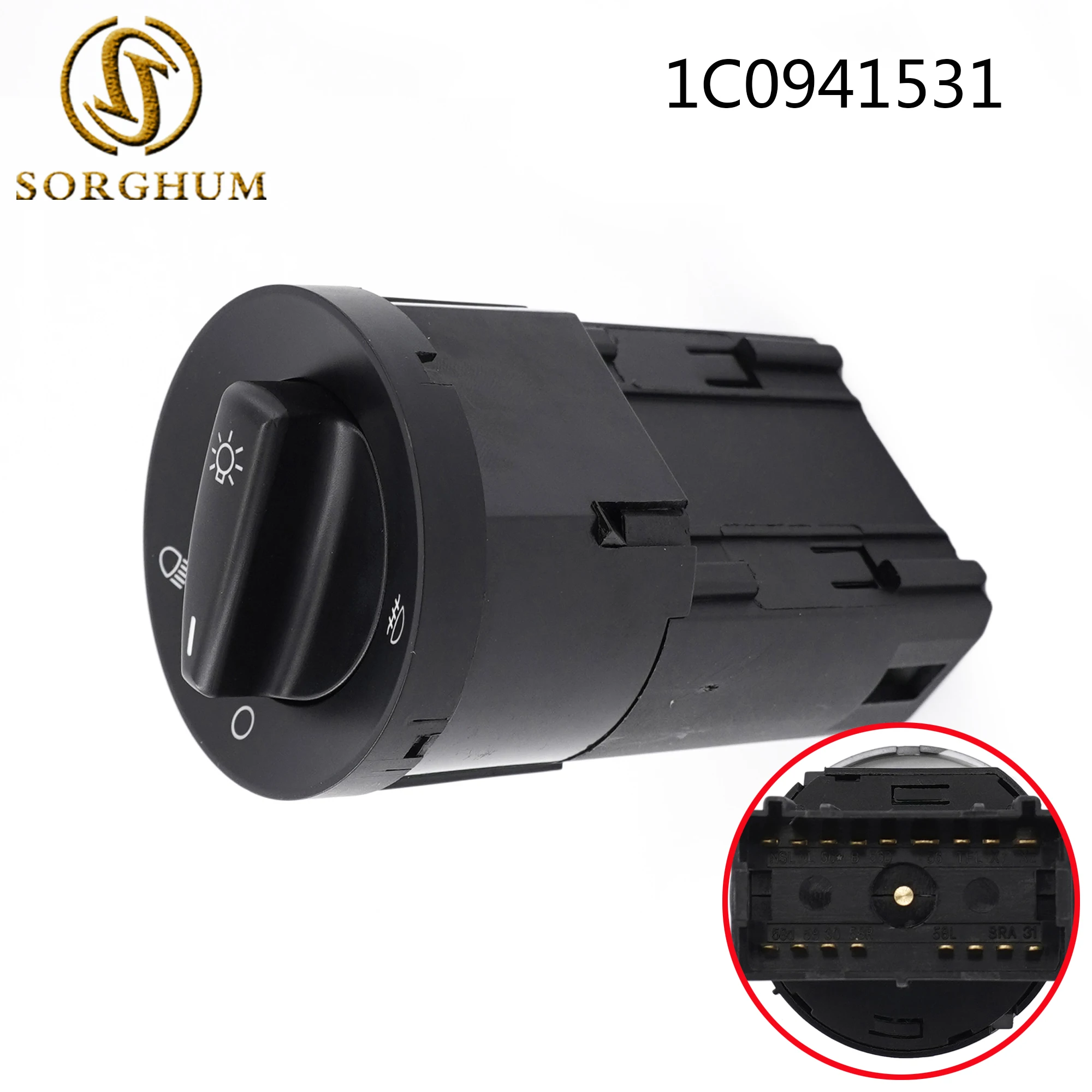 Sorghum 1C0941531 Headlights Headlamp Fog Light Switch Rotary Button ...