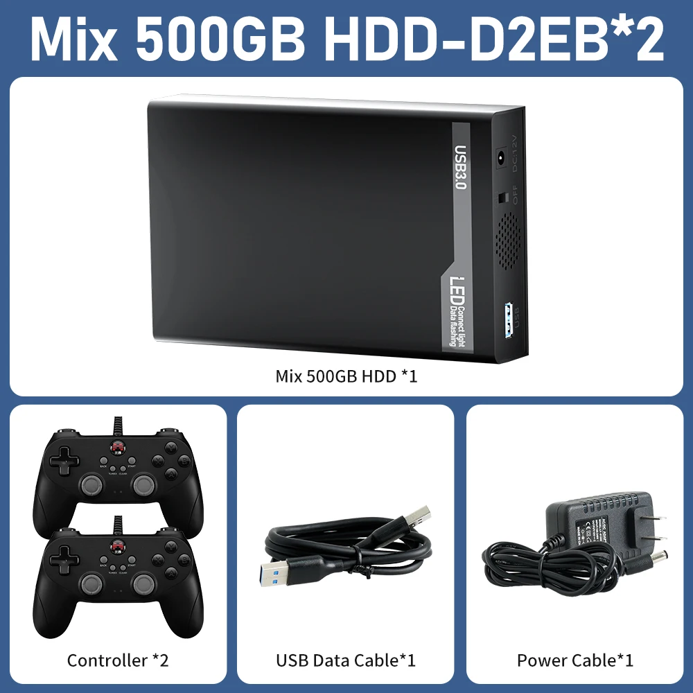 Mix 500GB Gaming HDD for XBOX/PS3/PS2/Switch/Wii/WiiU 38000+ Games | eBay