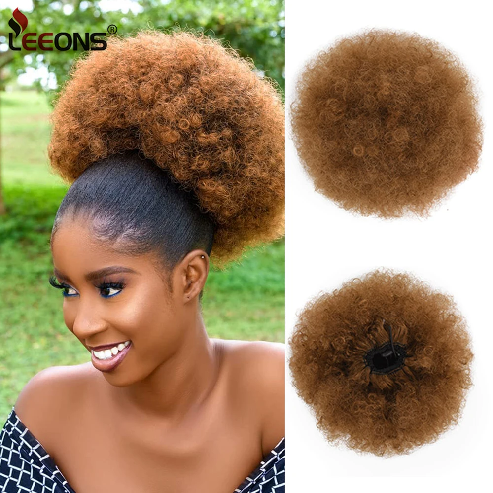 Coleta-Afro-extragrande-de-8-pulgadas-para-mujer-postizo-de-mo-o-sint ...